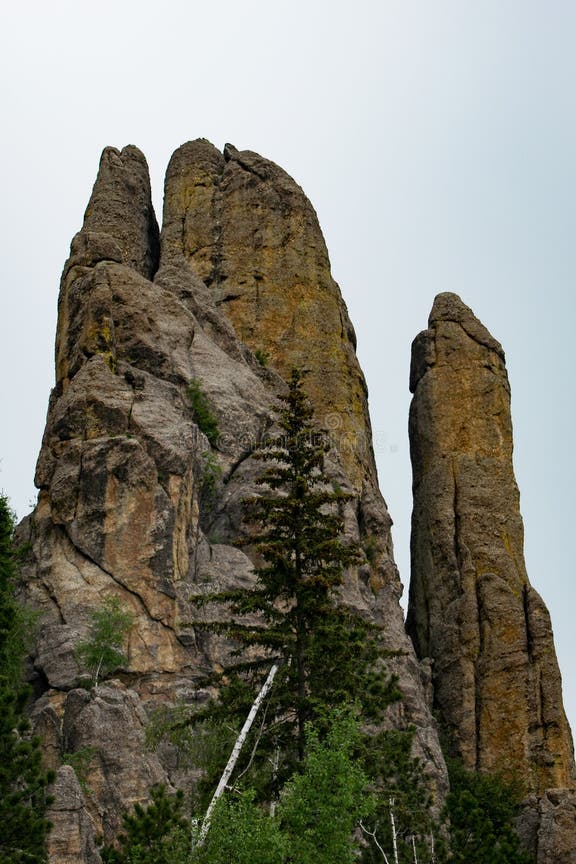 The Reaching Spires of Stone Stock Image - Image of natural, dakota ...