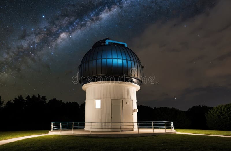 Reaching for the Stars. Telescope Observatory at Night. Inspiring Image of Discovery and ...