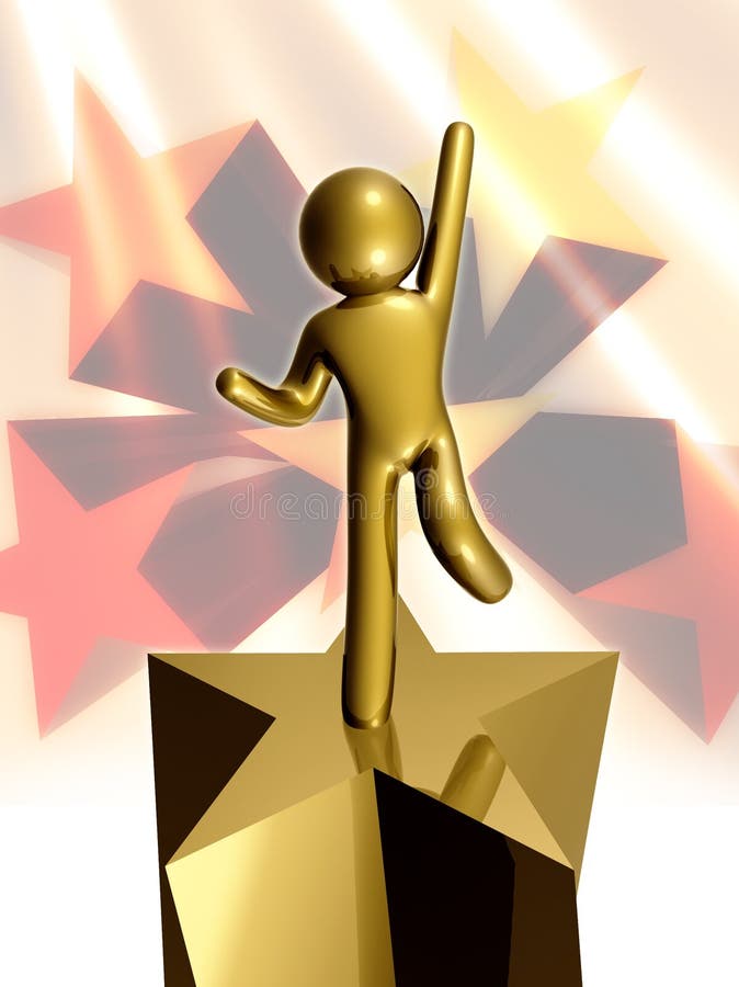 Reaching the success star stock illustration. Illustration of isolated ...