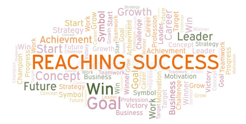 Reaching the Success stock illustration. Illustration of outcome - 9315851