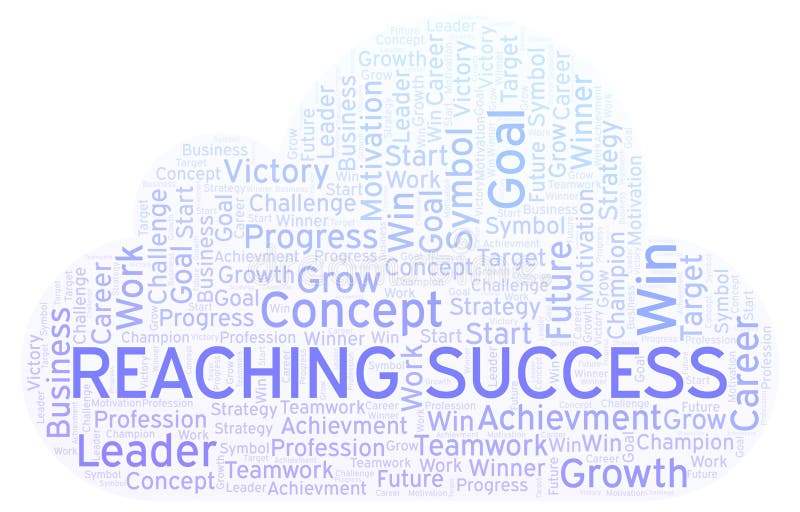 Reaching Success Word Cloud. Stock Illustration - Illustration of ...