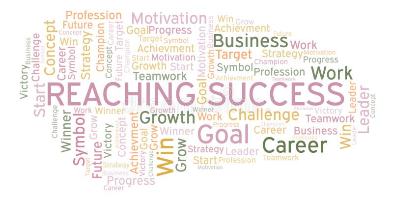 Reaching the Success stock illustration. Illustration of outcome - 9315851