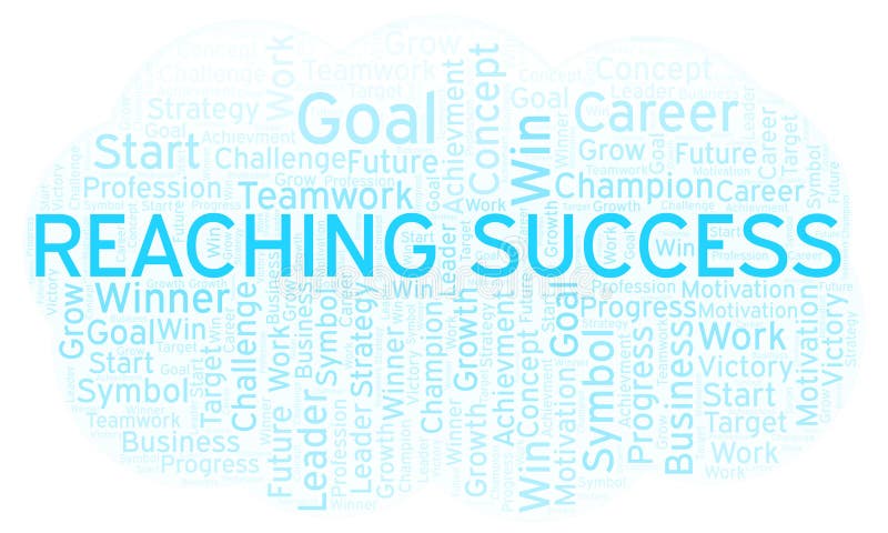 Reaching the Success stock illustration. Illustration of outcome - 9315851