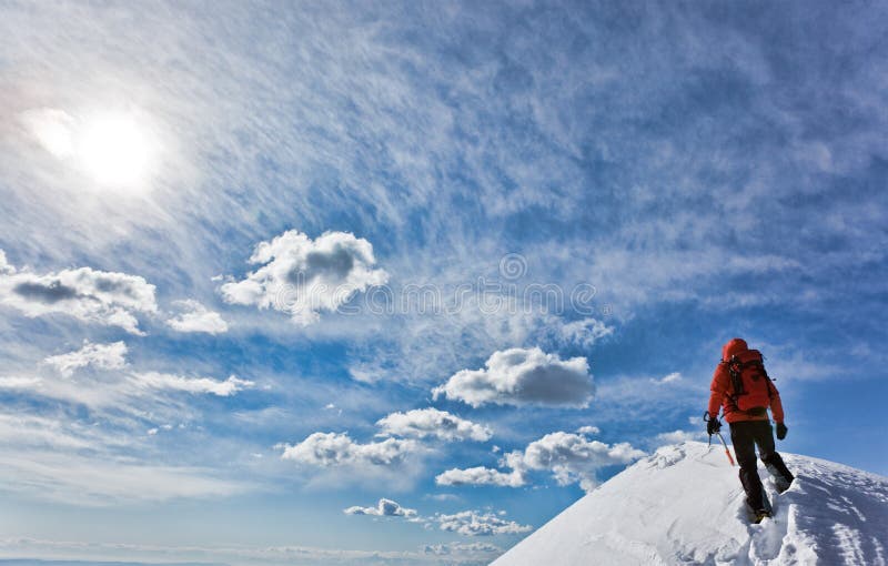 Reaching the summit stock image. Image of outdoor, alpine - 8178915