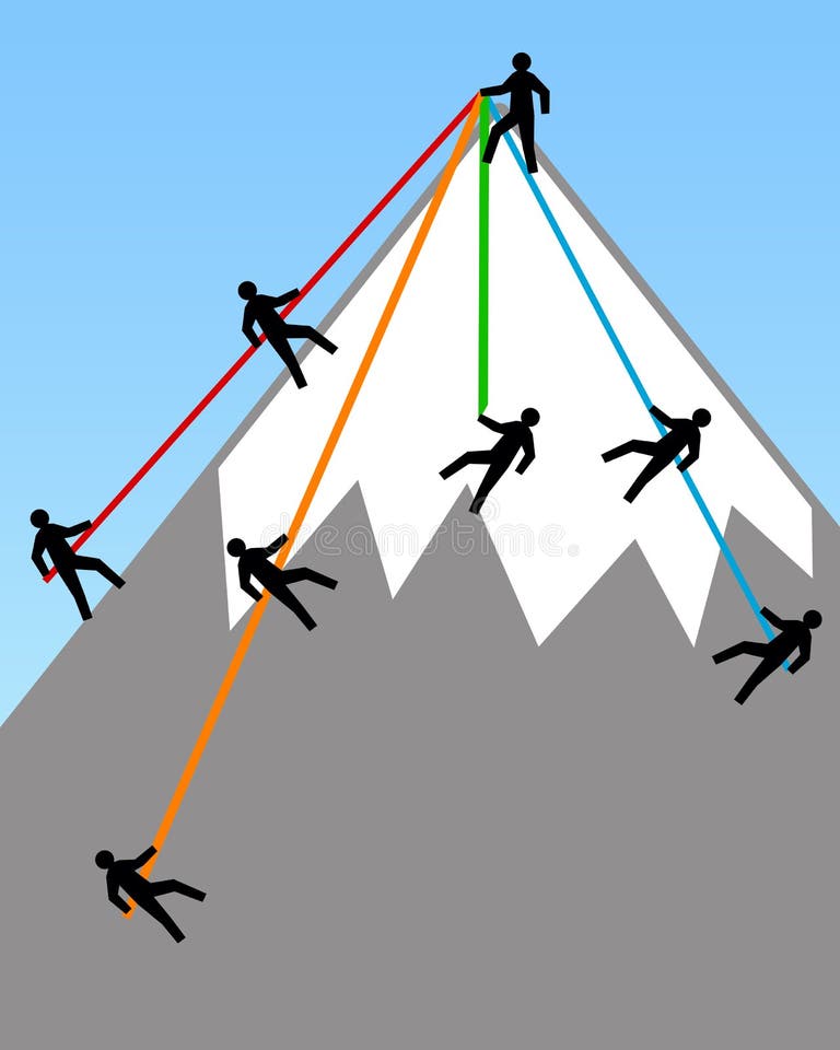 Reaching Summit Mountain Stock Illustrations – 258 Reaching Summit ...