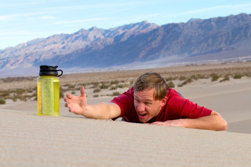 Person Crawling In Desert