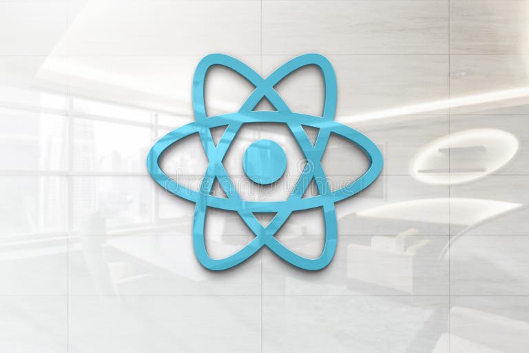 React on Glossy Office Wall Realistic Texture Editorial Photo ...