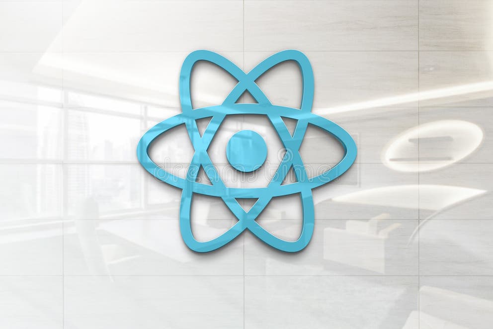 React on Glossy Office Wall Realistic Texture Editorial Photo ...