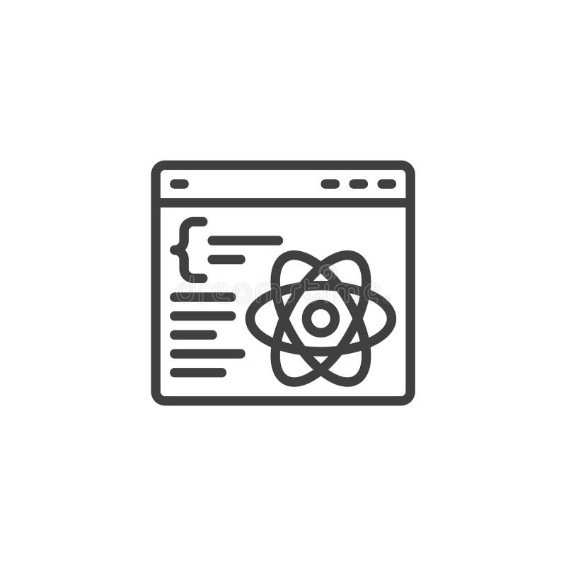 Mix Icon for React, Chemistry and Circle Stock Vector - Illustration of ...