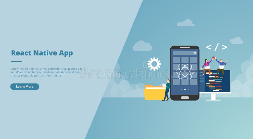 React Native Programming Language Stock Illustrations – 25 React Native ...
