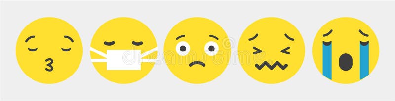 Reaction Emoticon Design Collection Set - Vector Stock Vector ...