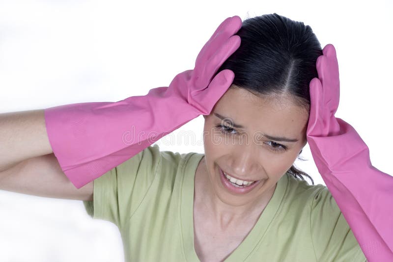Reaction of house-cleaning stock image. Image of girl - 2523633