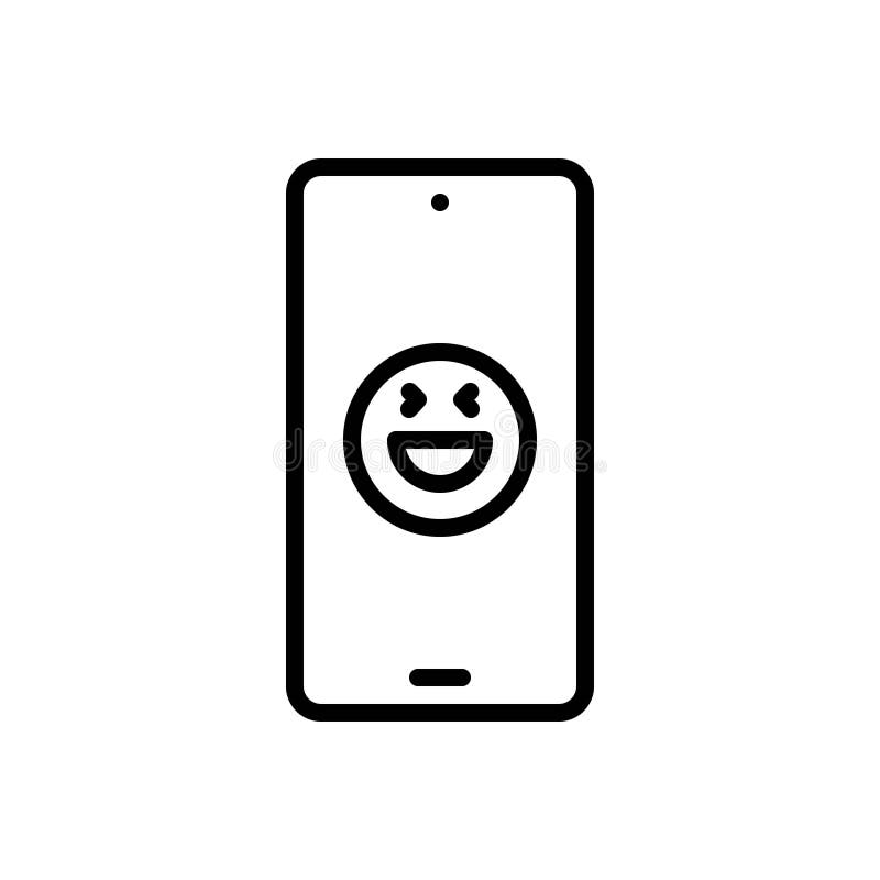 Black Line Icon for Reaction, Response and Feedback Stock Vector ...