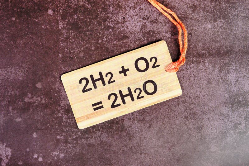 The Reaction of Water Formation.To Form Two Molecules of Water (H2O ...