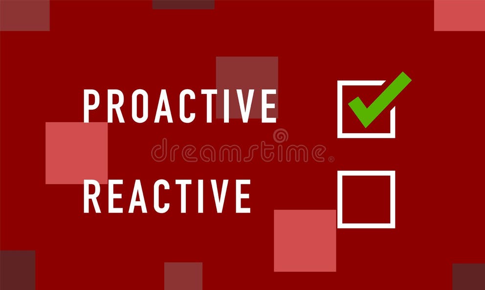 Reactive or Proactive Concept Stock Vector - Illustration of persistent ...