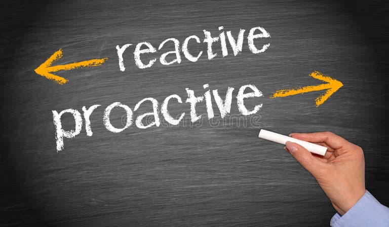 Reactive vs proactive stock photo. Image of writing, enterprising ... Reactive vs proactive stock photo. Image of writing, enterprising ...
