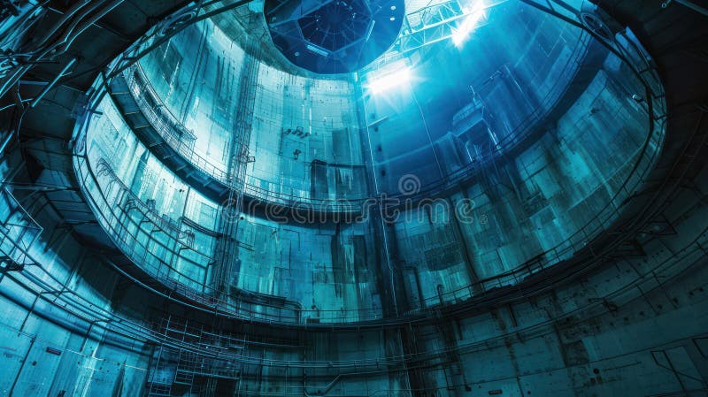 Reactor Core Area in a Nuclear Stock Illustration - Illustration of ...