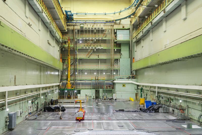 Inside RBMK High Power Channel-type Reactor Reactor Room. Massive ...