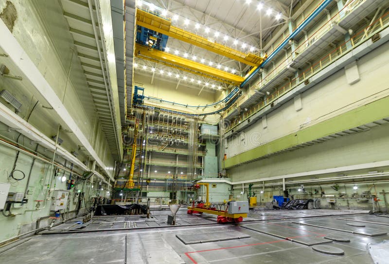 Inside RBMK High Power Channel-type Reactor Reactor Room. Massive ...