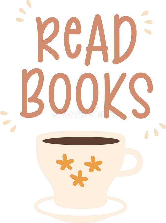 Read Books Lettering Sticker Stock Vector - Illustration of concept ...