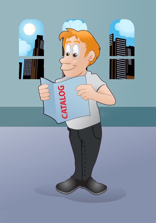 Read a catalog stock illustration. Illustration of happy - 23662954