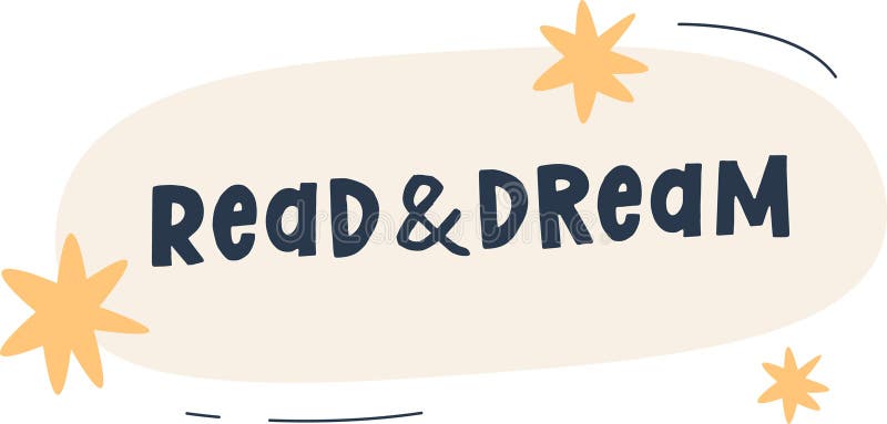 Read and Dream Lettering Bubble Stock Vector - Illustration of vector ...