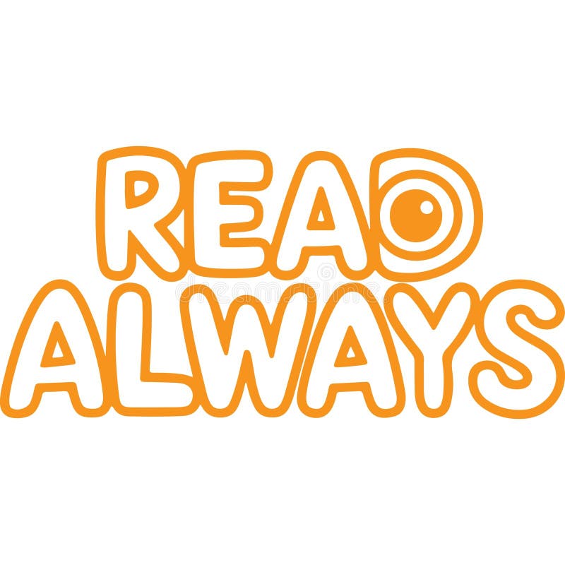Read always Encourages Literacy daily Stock Vector - Illustration of ...