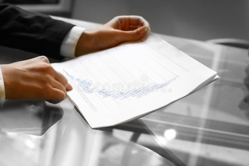 Read financial report stock image. Image of occupation - 6966997