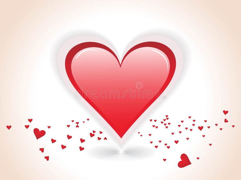 Two read hearts and bows stock illustration. Illustration of color ...