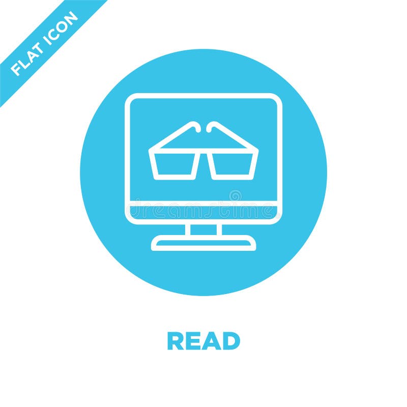 Read Icon Vector from Accessibility Collection. Thin Line Read Outline ...