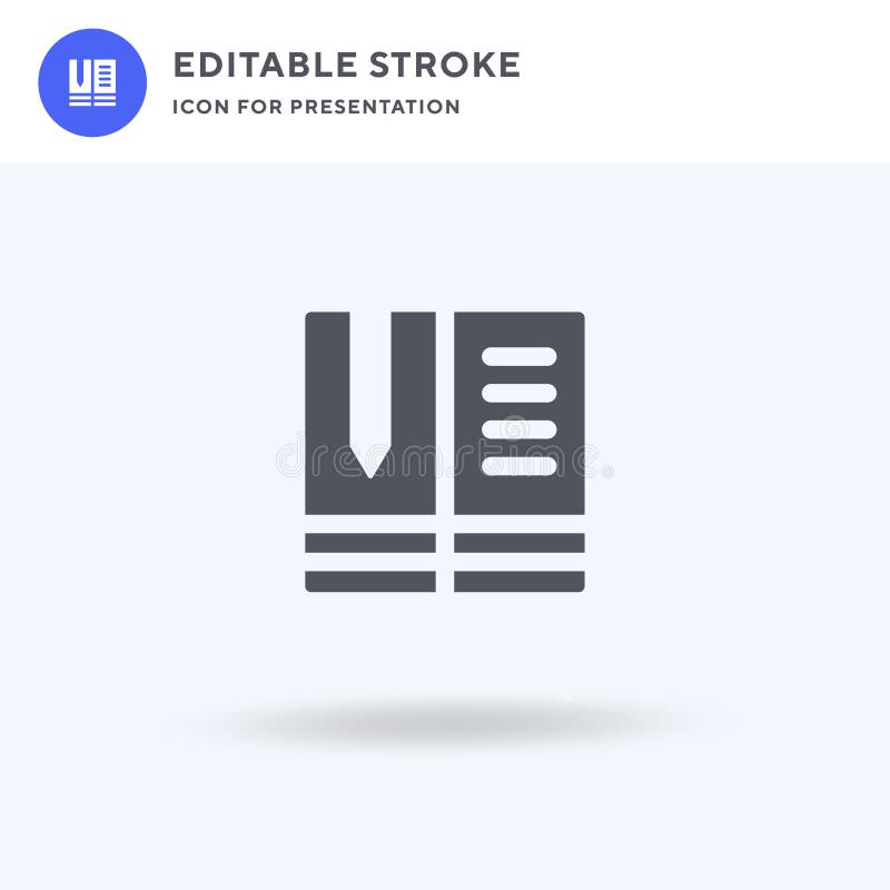 Read Icon Vector, Filled Flat Sign, Solid Pictogram Isolated on White ...