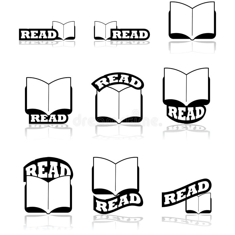 Read icons stock vector. Illustration of reflection, graphic - 44701229