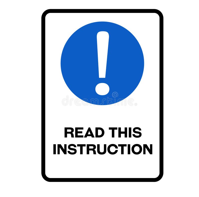 WARNING INSTRUCTION SET 2 stock vector. Illustration of printing - 45178328