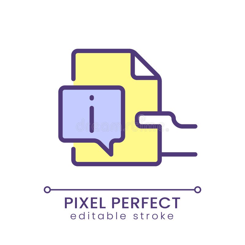 Read Instructions Pixel Perfect RGB Color Icon Stock Vector ...