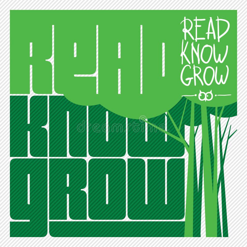 Read Know Grow Concept Vector Stock Vector - Illustration of letter ...
