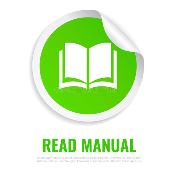 Read Manual before Using Vector Sticker Stock Vector - Illustration of ...