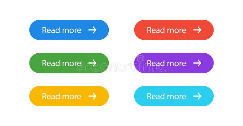 Read More Button Set. Read More Web Site Button Vector Stock Vector ...