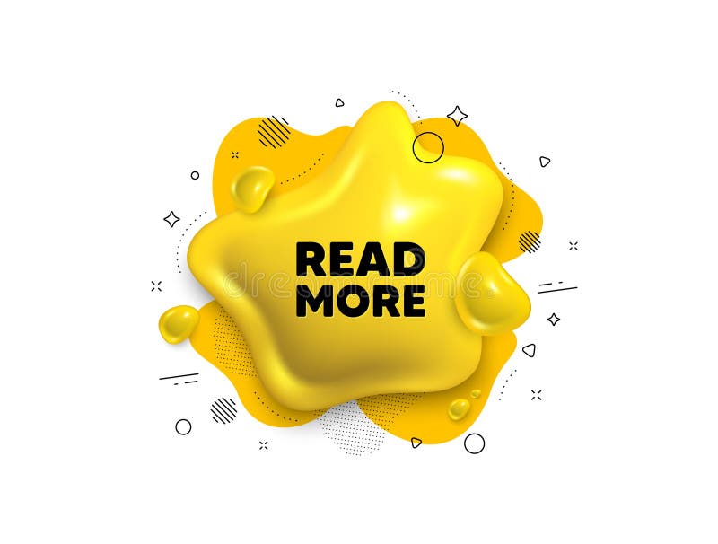 Read More Symbol. Navigation Sign. Abstract Liquid 3d Shape. Vector ...