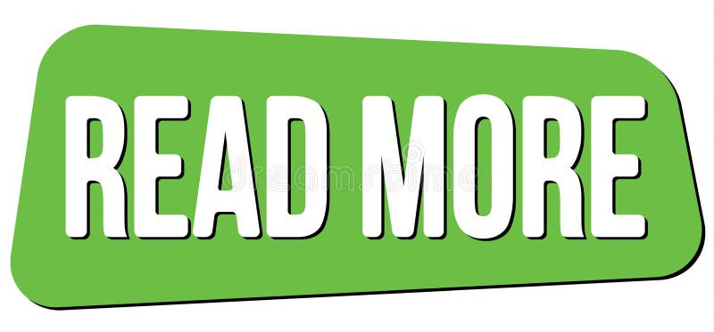 READ MORE Text on Green Trapeze Stamp Sign Stock Illustration ...