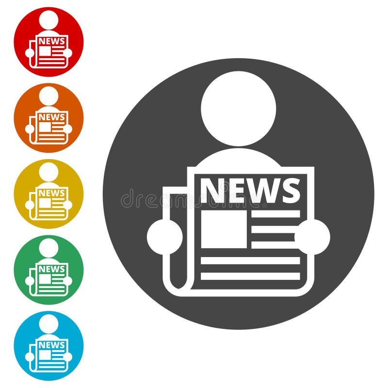 Read Newspaper Logo Vector Icon Stock Vector - Illustration of leading ...