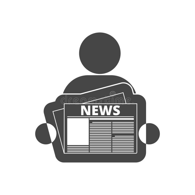Read Newspaper Logo Vector Icon Stock Illustration - Illustration of ...
