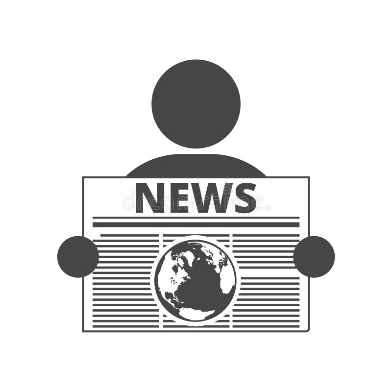 Read Newspaper Icon or Logo Stock Vector - Illustration of page ...