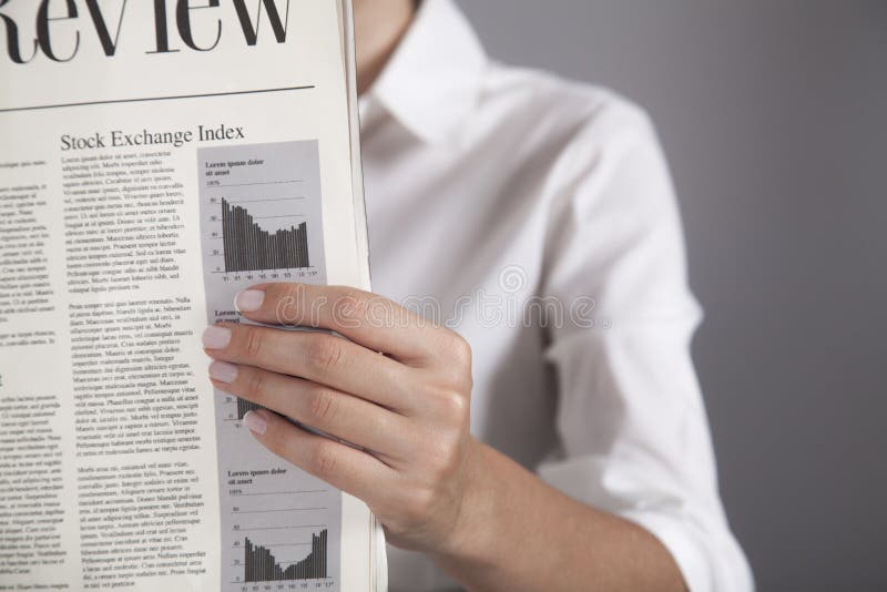 Read Newspaper stock photo. Image of reading, white, office - 44879226