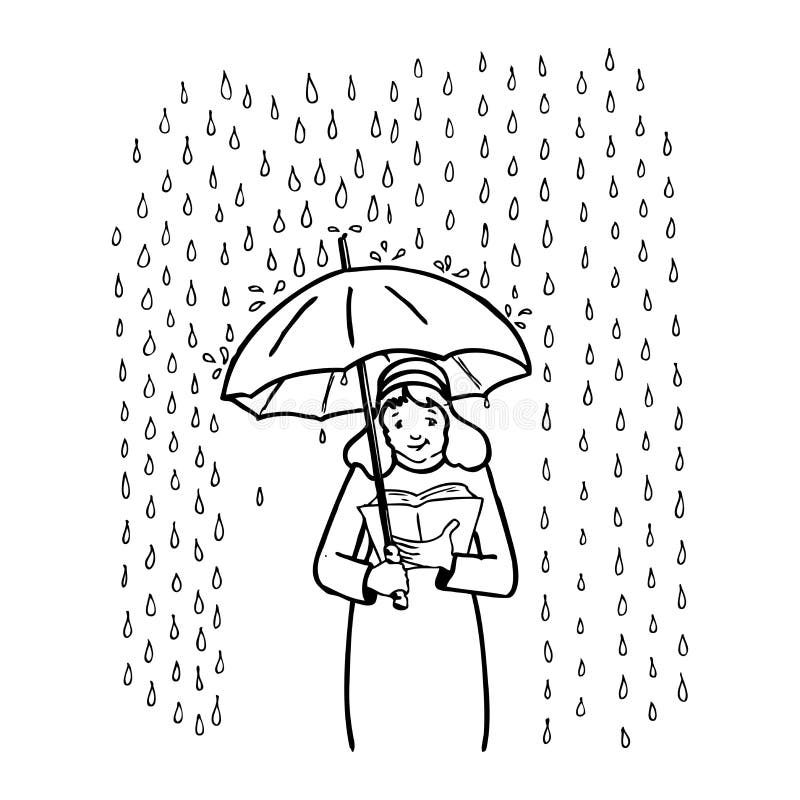 Read and rain stock illustration. Illustration of rain - 22802534
