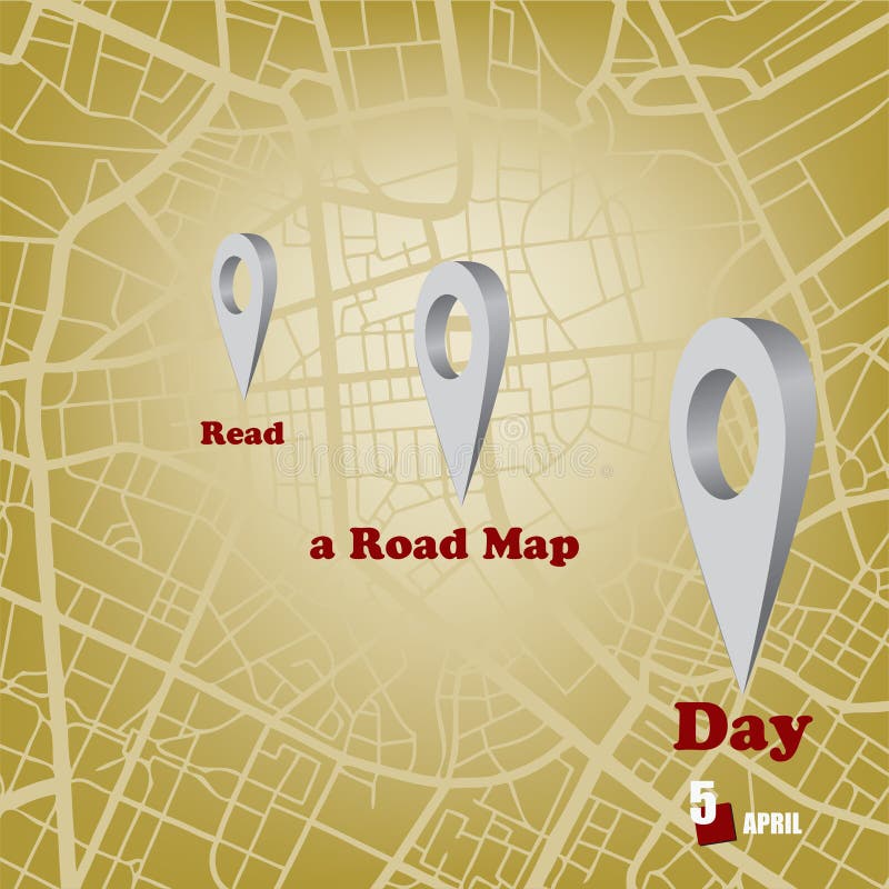 Read Road Map Day stock vector. Illustration of international - 218582088