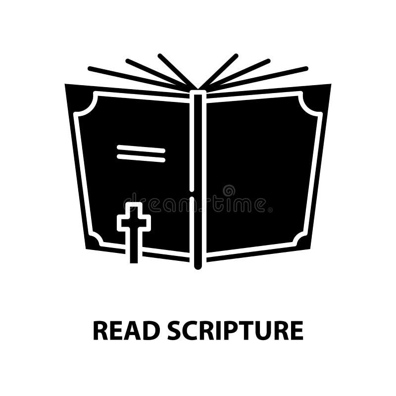 Scripture Icon, Black Vector Sign with Editable Strokes, Concept ...