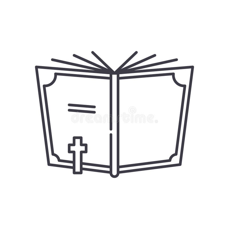 Scripture Icon, Black Vector Sign with Editable Strokes, Concept ...