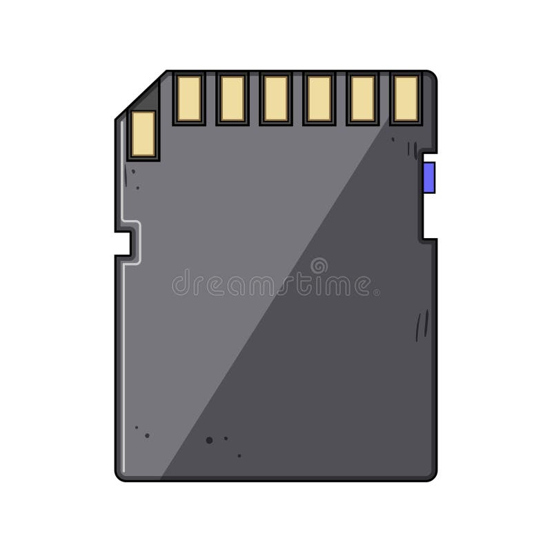 Read Sd Card Cartoon Vector Illustration Stock Illustration ...