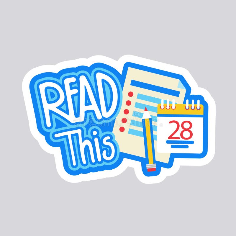 Read this Sticker Social Media Network Message Badges Design Stock ...