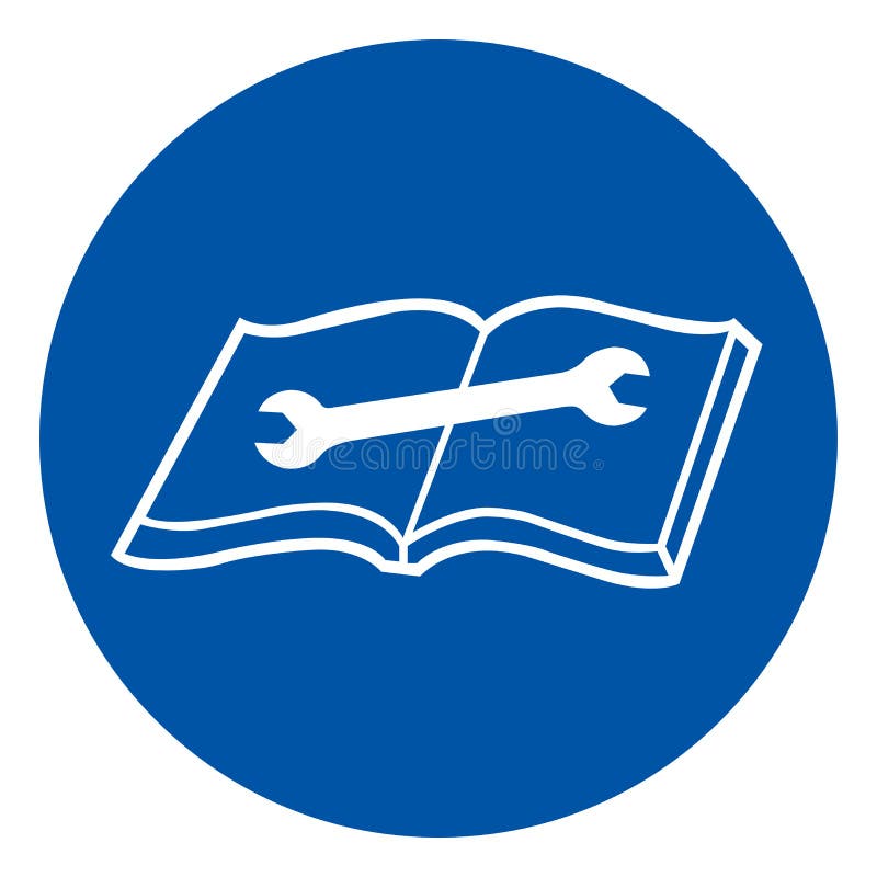 Danger Refer Instruction Manual Booklet Symbol Sign,Vector Illustration ...